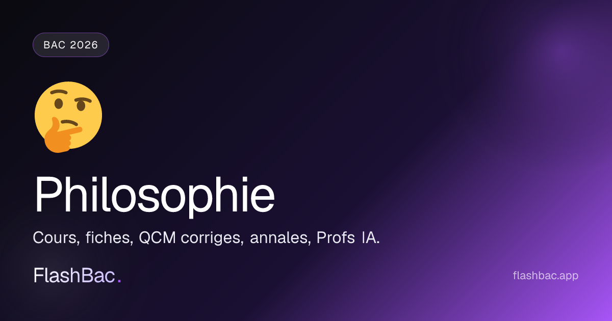 Philosophie Terminale Bac 2026 — Cours, Fiches, Dissertation, 17 ...